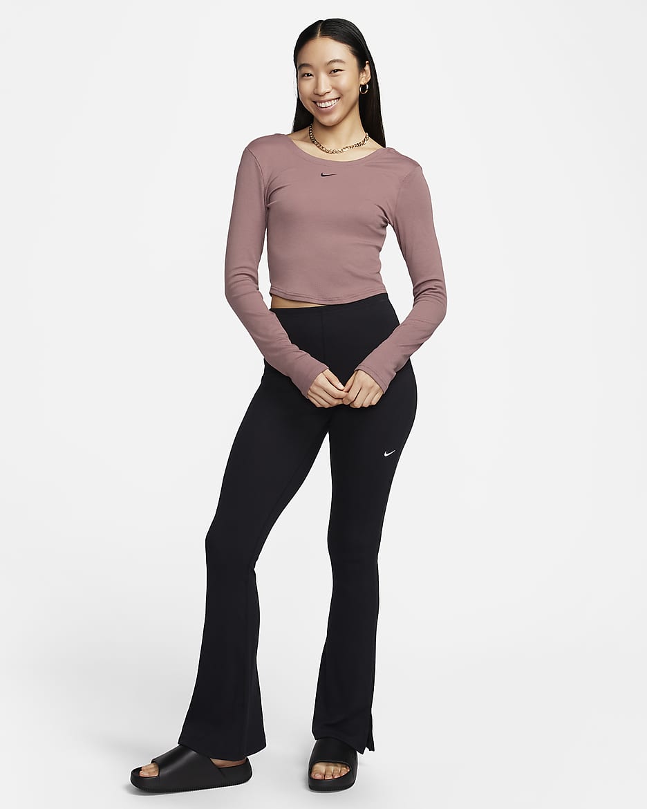 Nike Sportswear Chill Knit Womens Tight Scoop Back Long Sleeve Mini