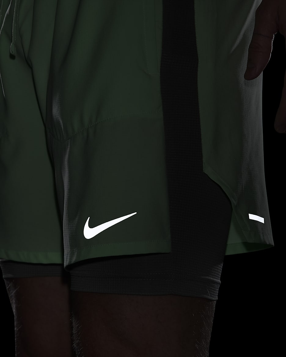 Nike Stride Mens Dri Fit 13cm Approx Hybrid Running Shorts Nike Uk