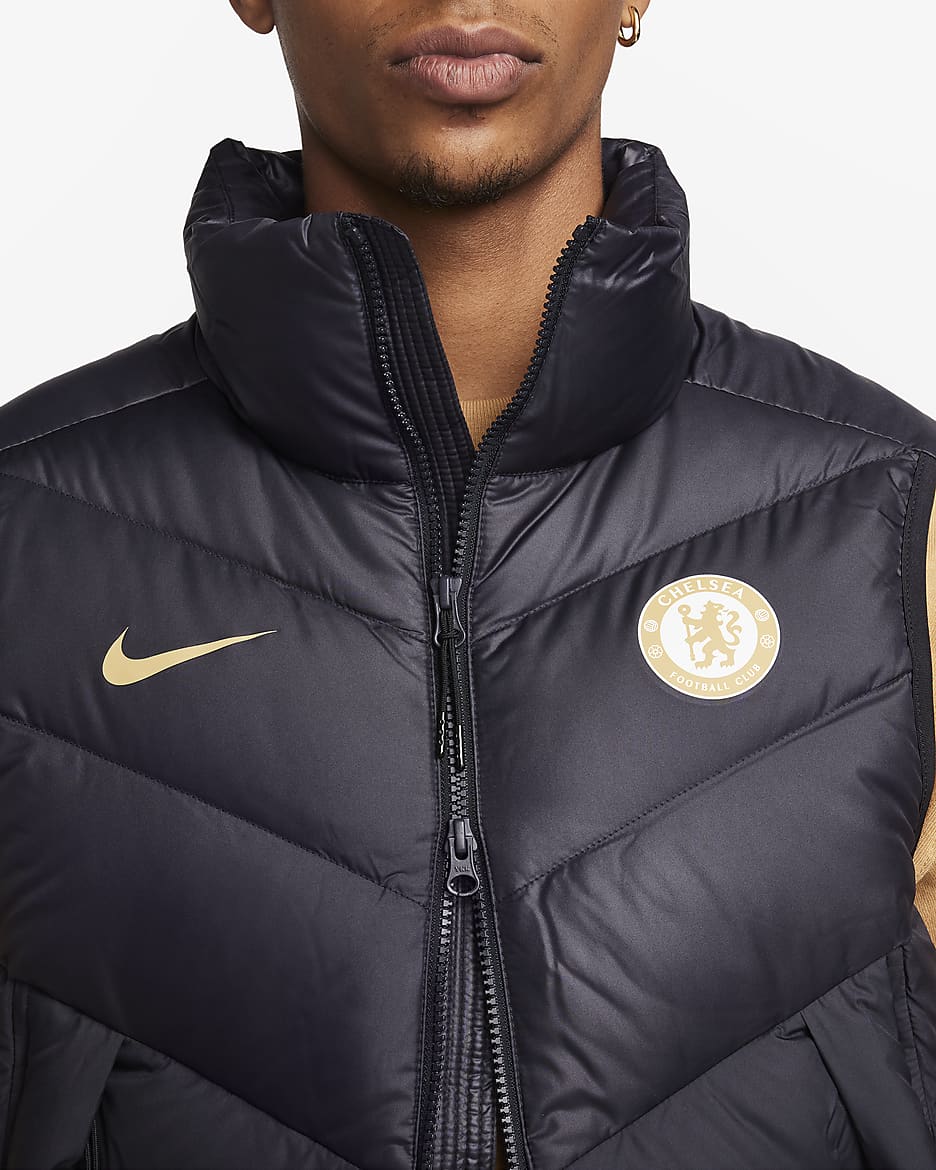 Chelsea F.C. Windrunner Men's Nike Football Down Gilet. Nike AU