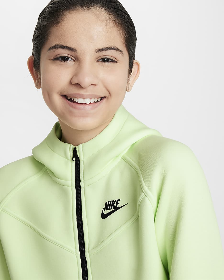 Nike Sportswear Tech Fleece Big Kids' (Girls') Full-Zip Hoodie. Nike.com
