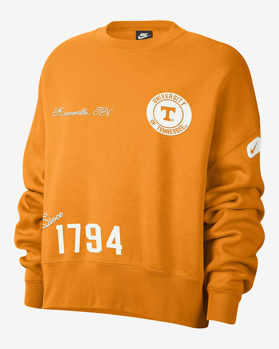 Sudadera con cuello redondo Nike College para mujer Tennessee. Nike.com