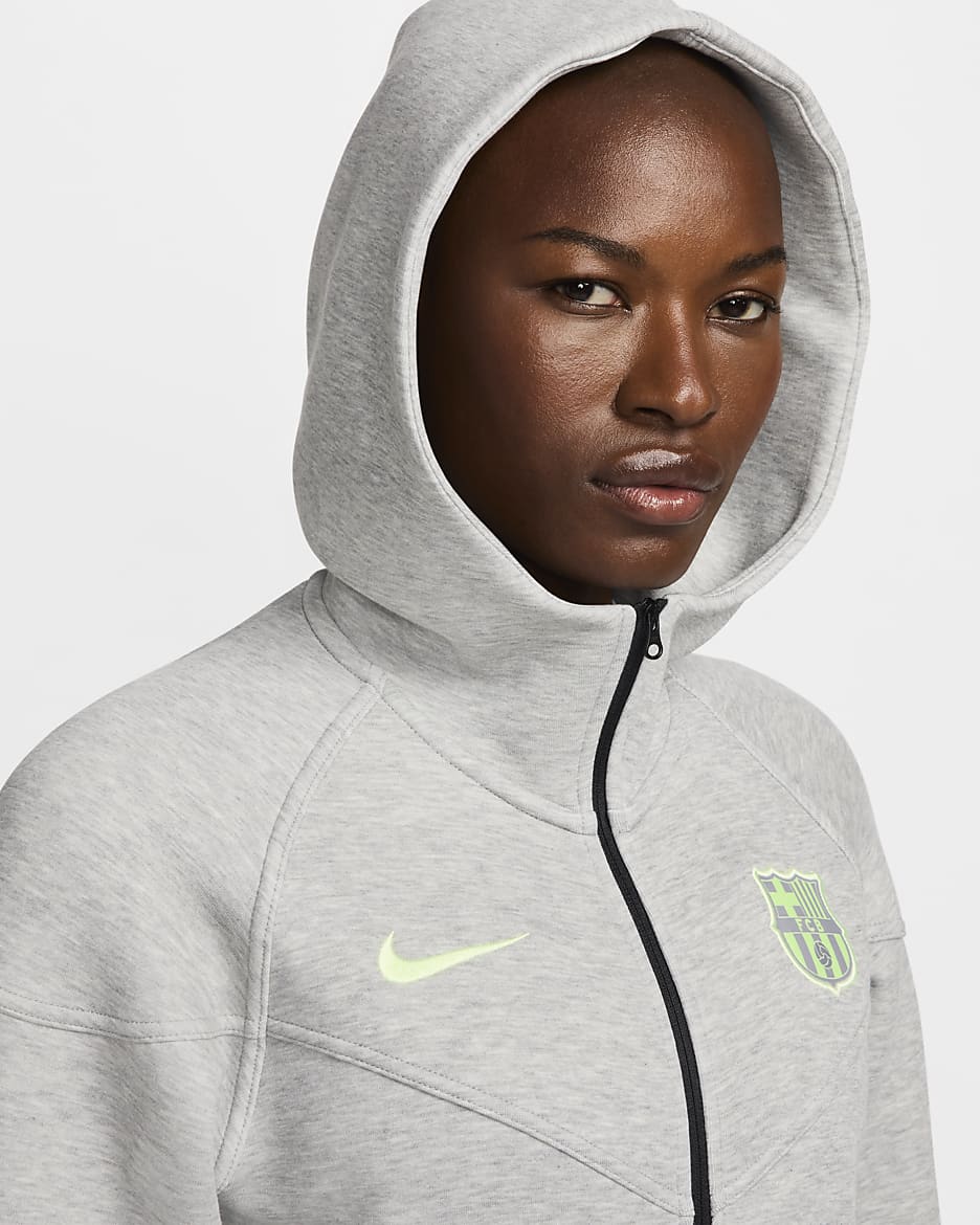 F.C. Barcelona Tech Fleece Windrunner Women's Nike Football Full-Zip Hoodie. Nike UK