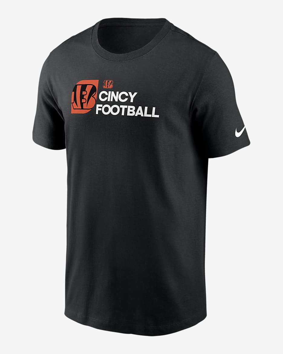 Cincinnati Bengals Team Outline Essential T-Shirt Men's Nike NFL T ...