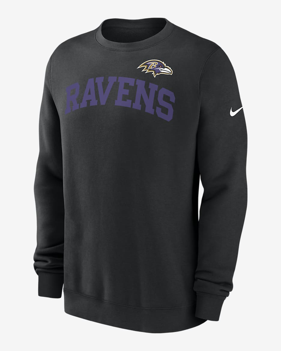 Baltimore Ravens Club Men's Nike NFL Pullover Crew. Nike.com