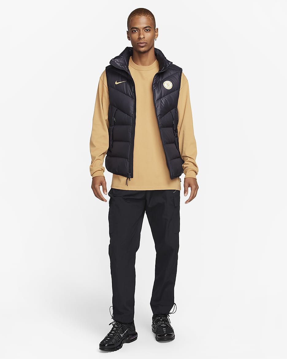Chelsea F.C. Windrunner Men's Nike Football Down Gilet. Nike AU