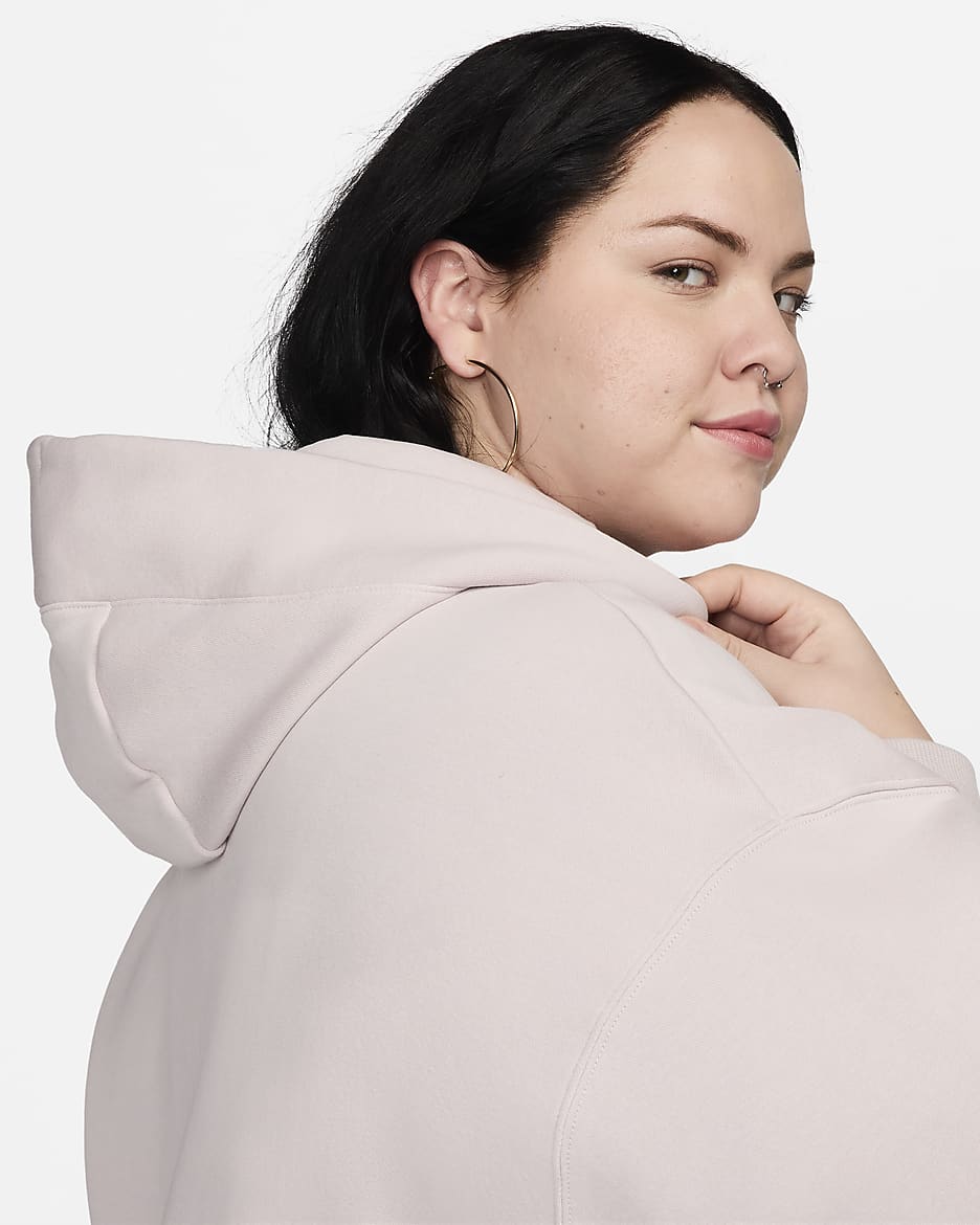 Nike Sportswear Phoenix Fleece Women's Oversized Full-Zip Hoodie (Plus Size). Nike IE