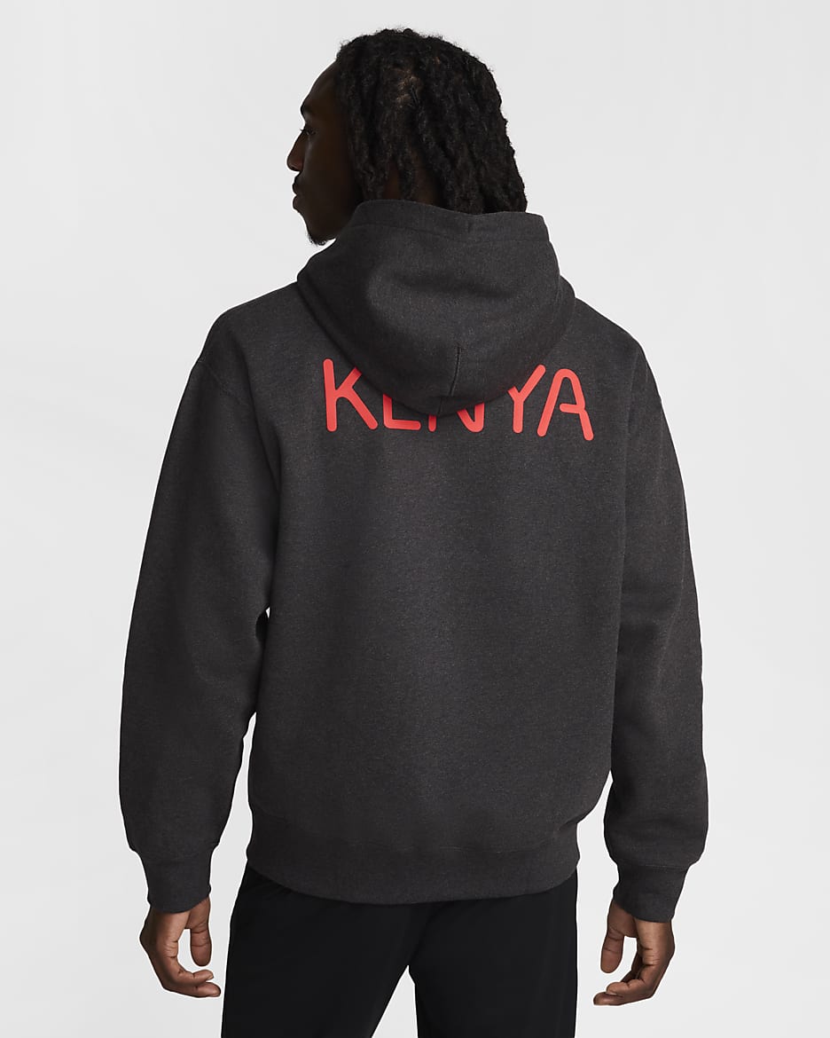 Sweat à capuche et zip Nike Team Kenya Solo Swoosh pour homme. Nike BE