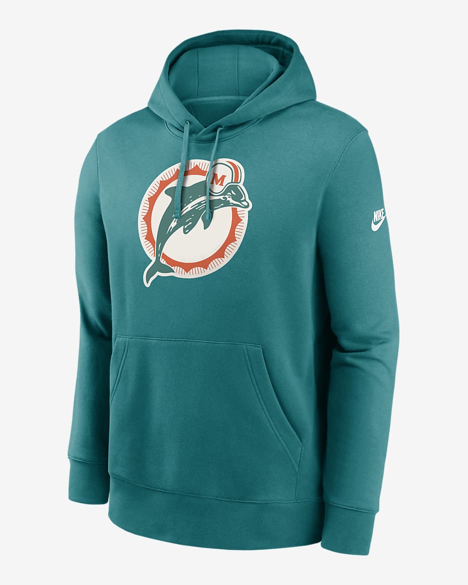 Sudadera con gorro sin cierre de la NFL Nike para hombre Miami Dolphins ...
