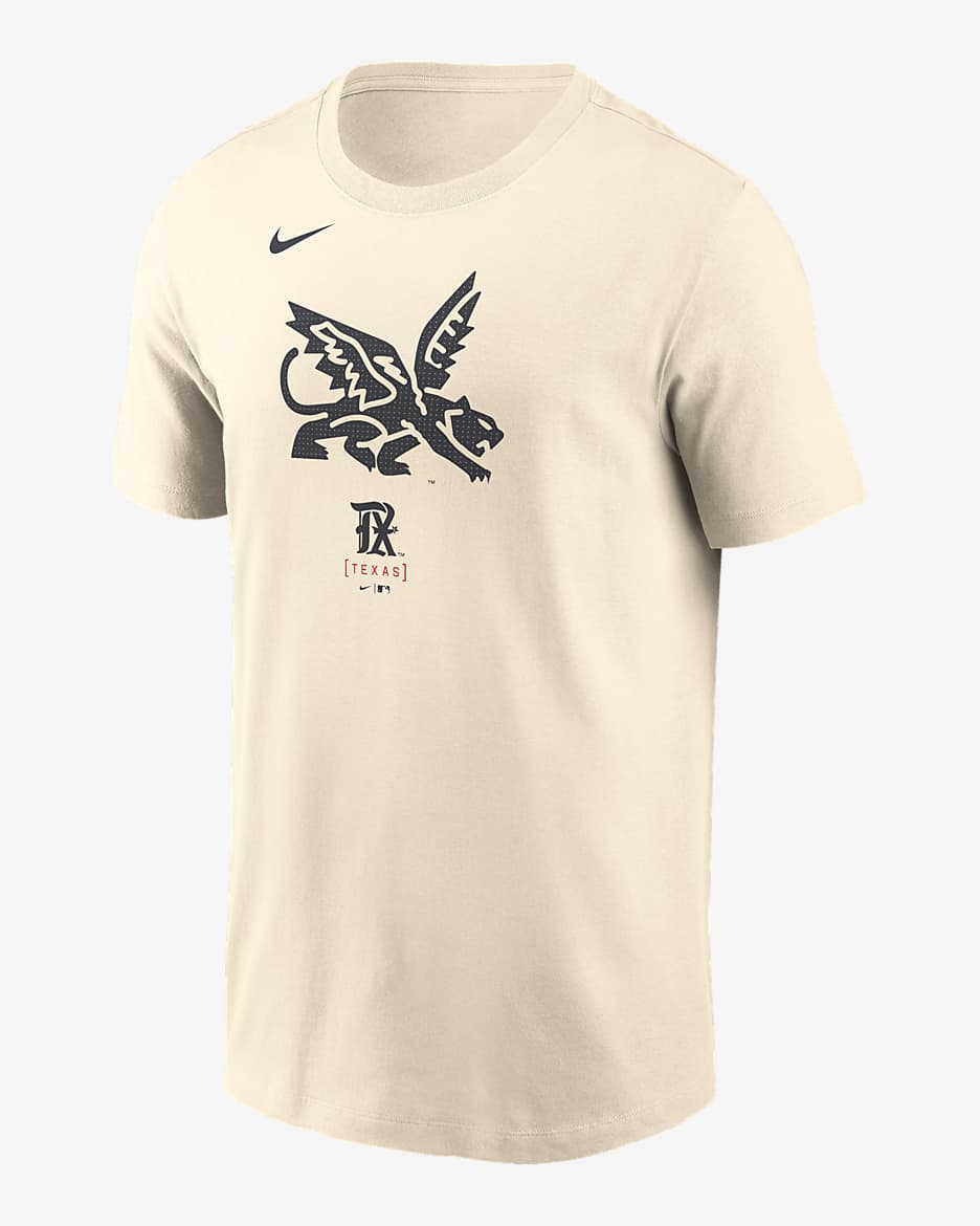 Texas Rangers City Connect Logo Playera Nike de la MLB para hombre ...