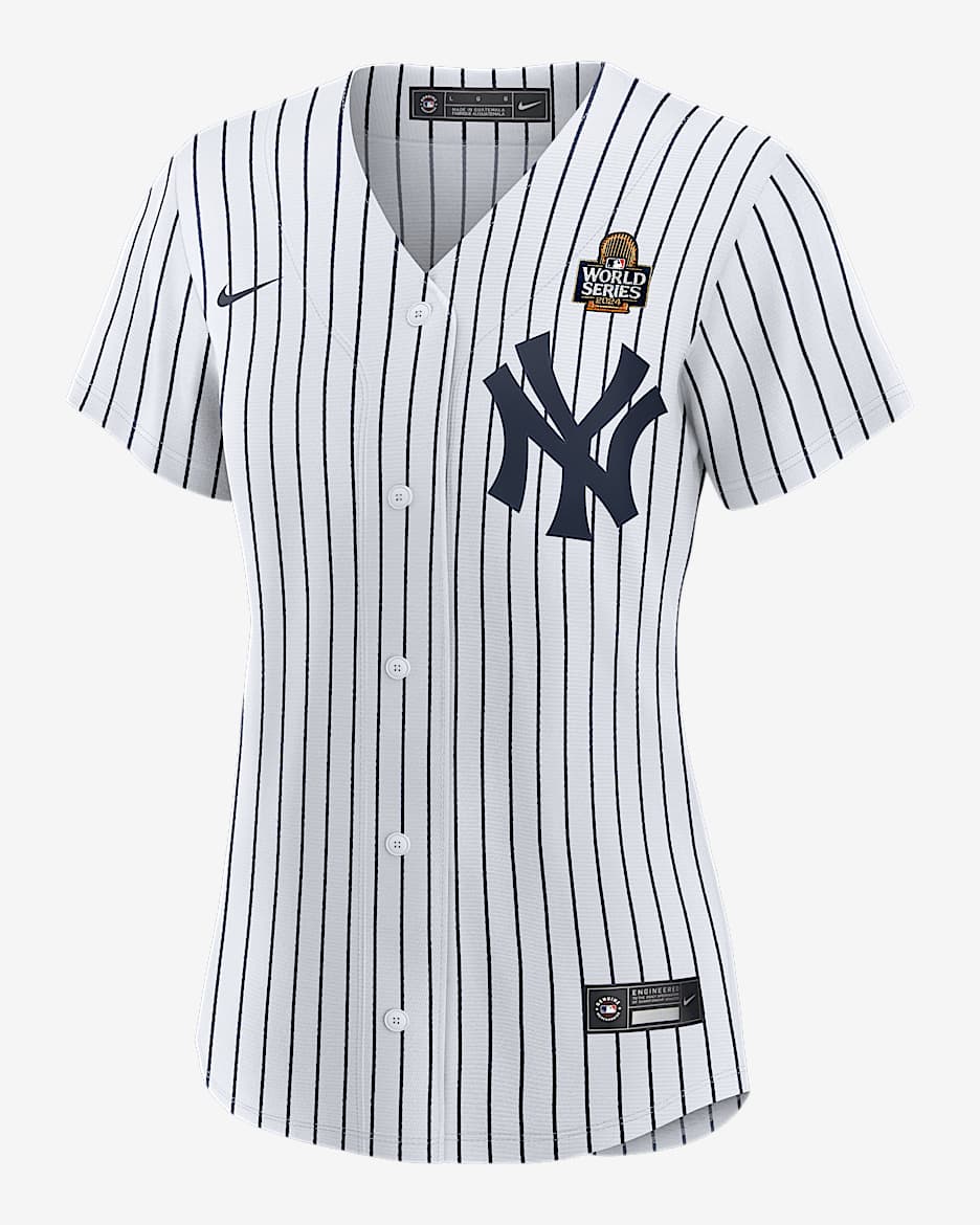 Jersey Nike de la MLB Replica para mujer New York Yankees 2024 World ...