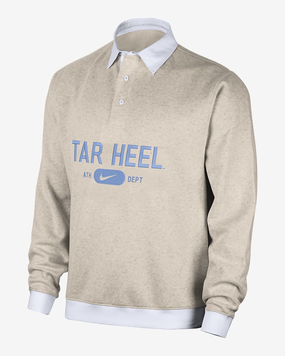 UNC Club Fleece Men's Nike College Long-Sleeve Polo. Nike.com