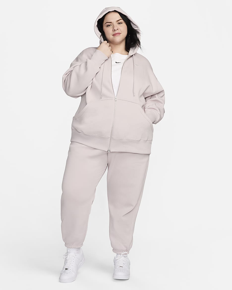 Nike Sportswear Phoenix Fleece Women's Oversized Full-Zip Hoodie (Plus Size). Nike IE