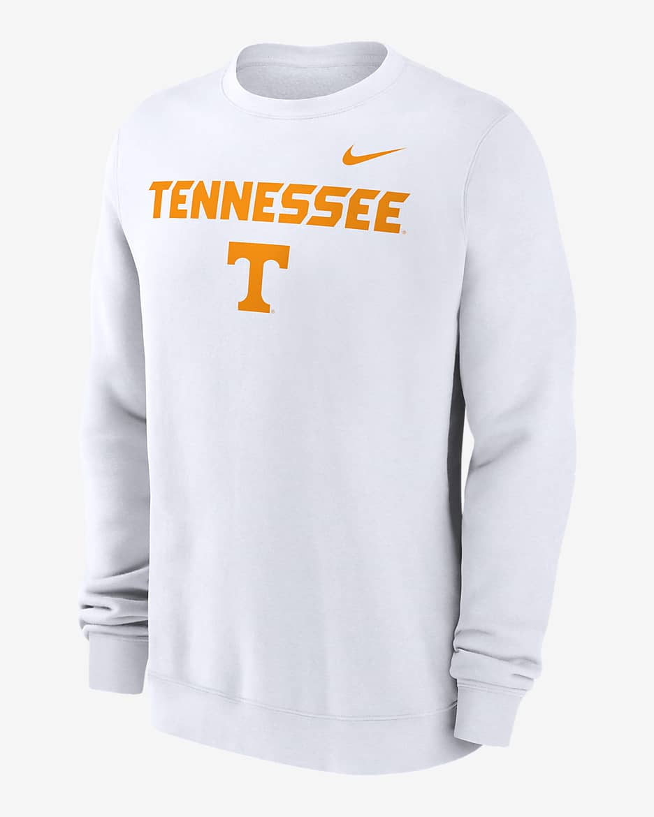 Sudadera de cuello redondo sin cierre universitaria Nike para hombre Tennessee Volunteers ...