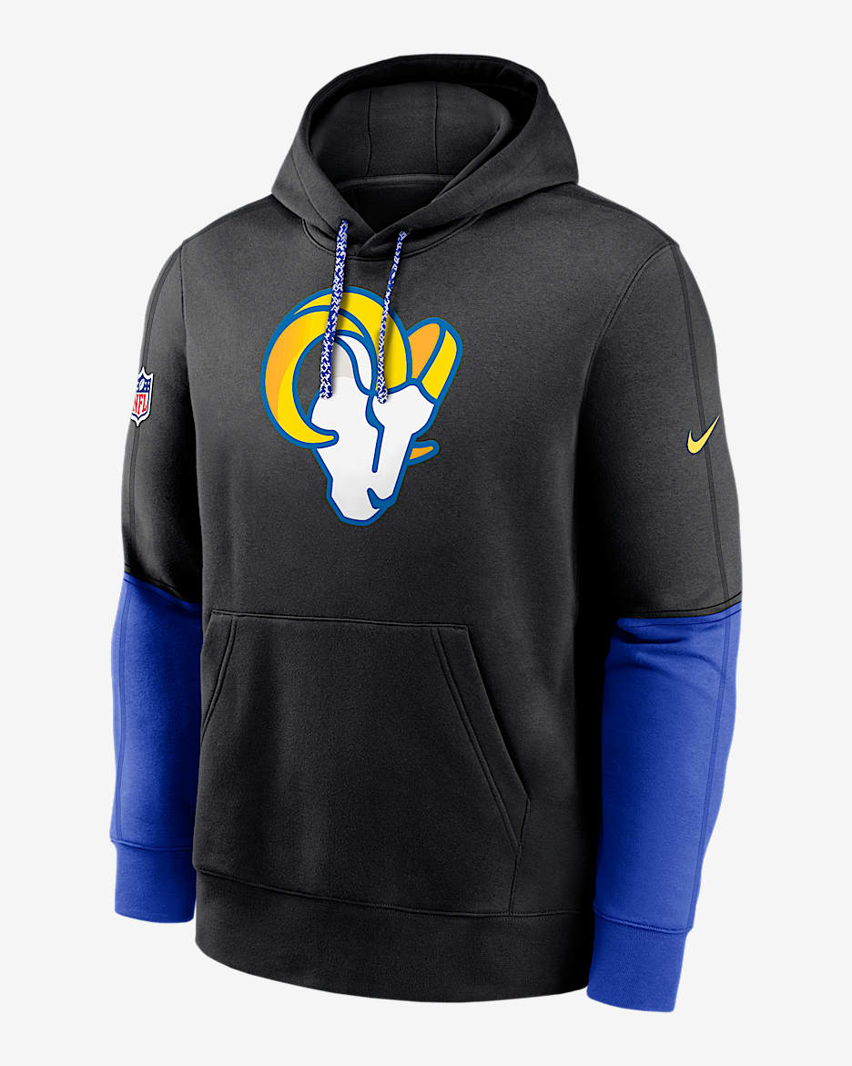 Los Angeles Rams Sideline Team Issue Club Men's Nike NFL Pullover ...