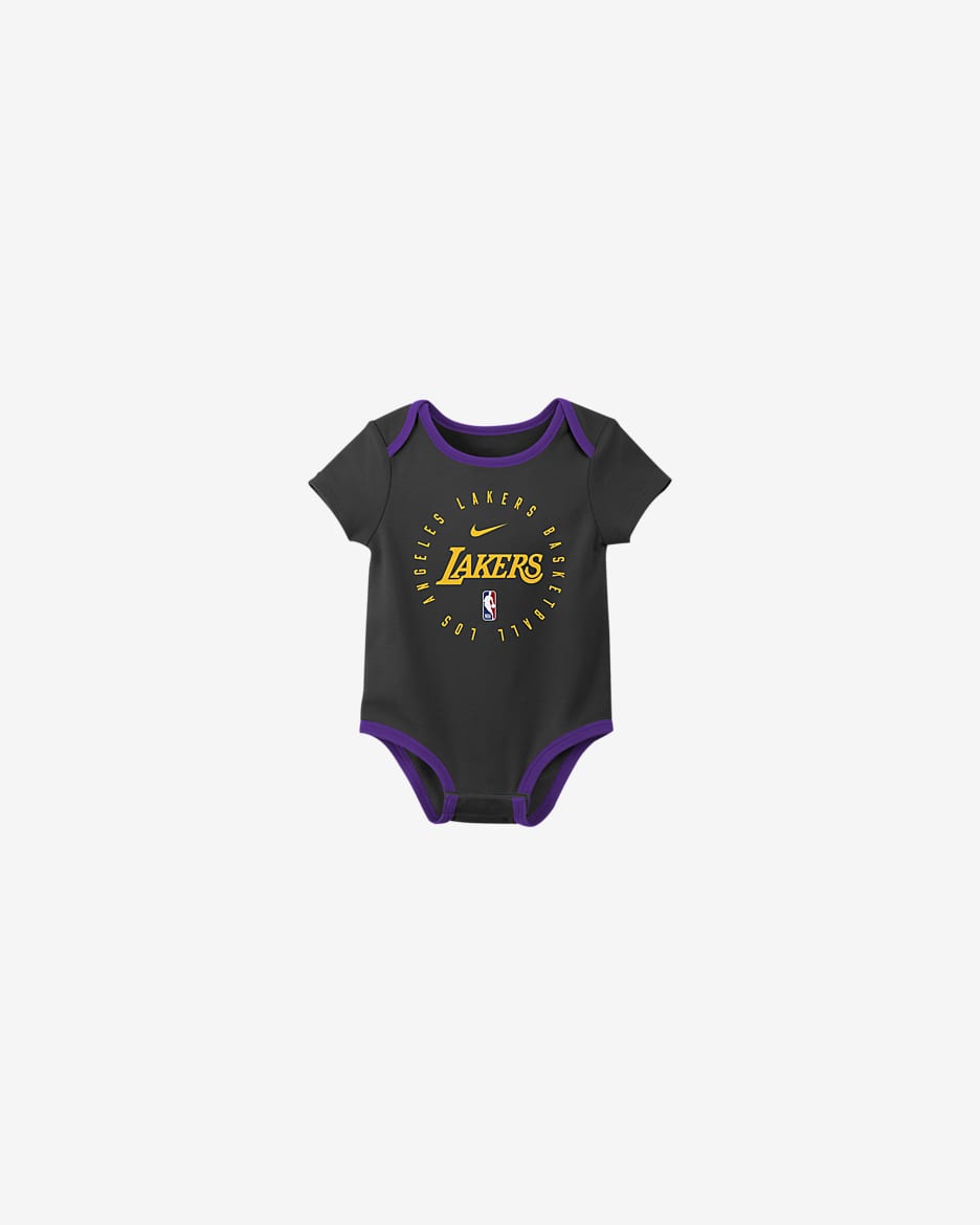 Los Angeles Lakers Baby Nike NBA 3-Pack Bodysuit Set. Nike.com