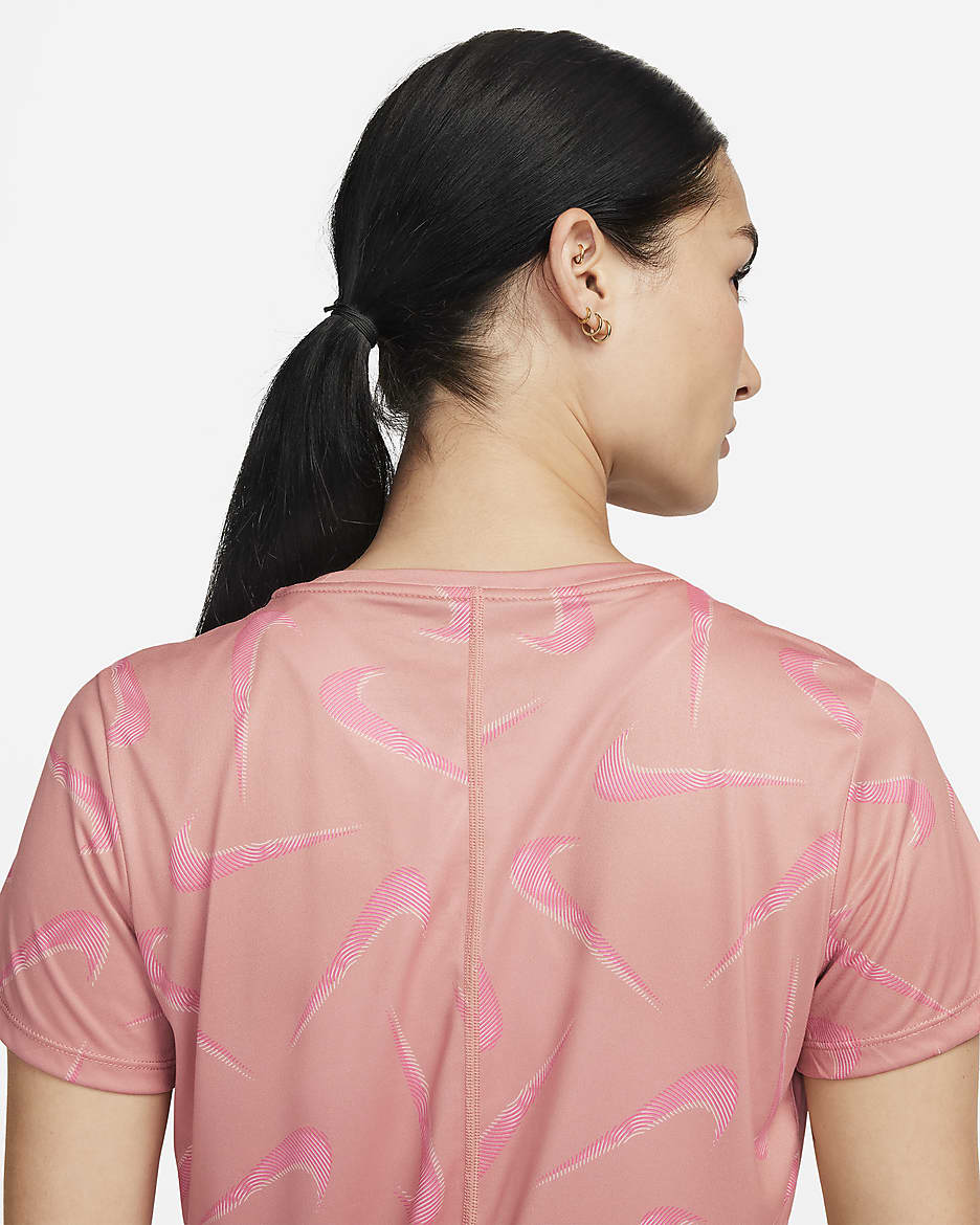 Nike Dri-FIT Swoosh Women's Short-Sleeve Printed Running Top. Nike PH