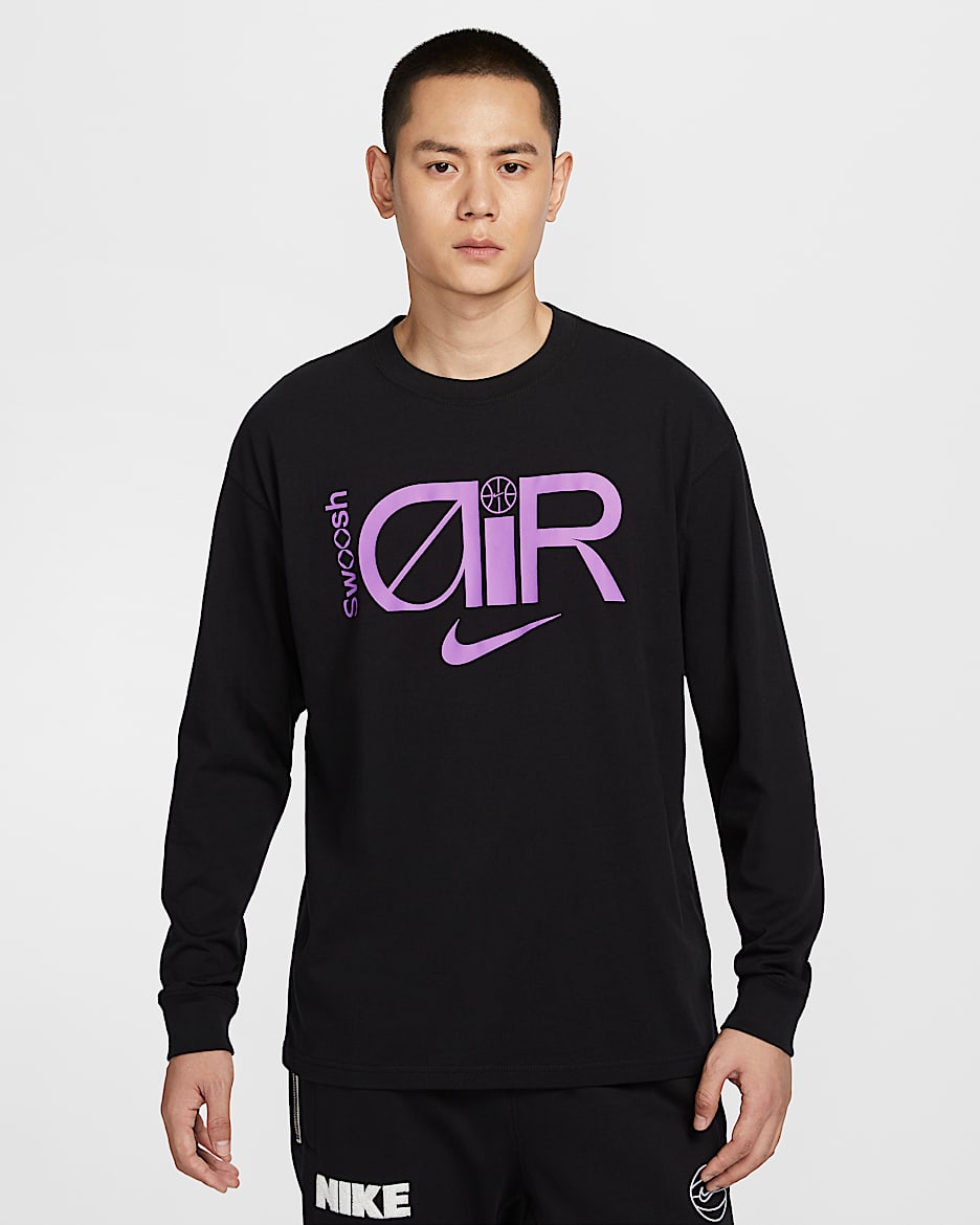 Nike Max90 Men's Long-Sleeve Basketball T-Shirt. Nike MY