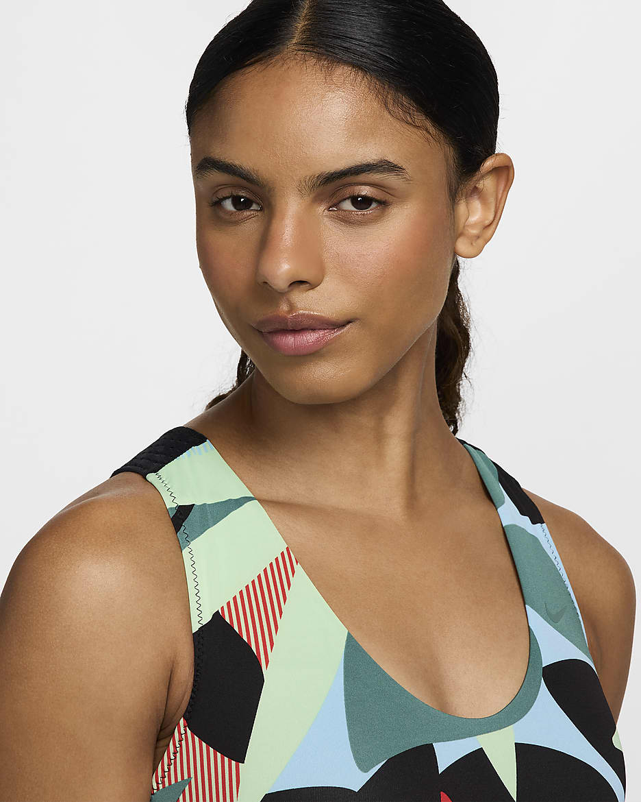 Nike Swim Womens Keyhole Back One Piece Swimsuit