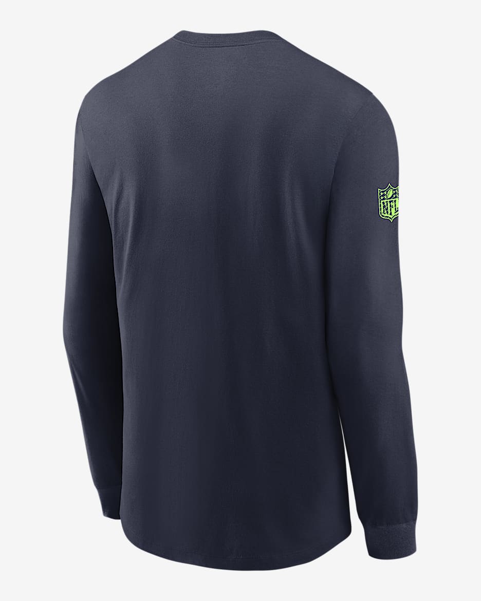 Seattle Seahawks Sideline Team Issue Men's Nike Dri-FIT NFL Long-Sleeve ...
