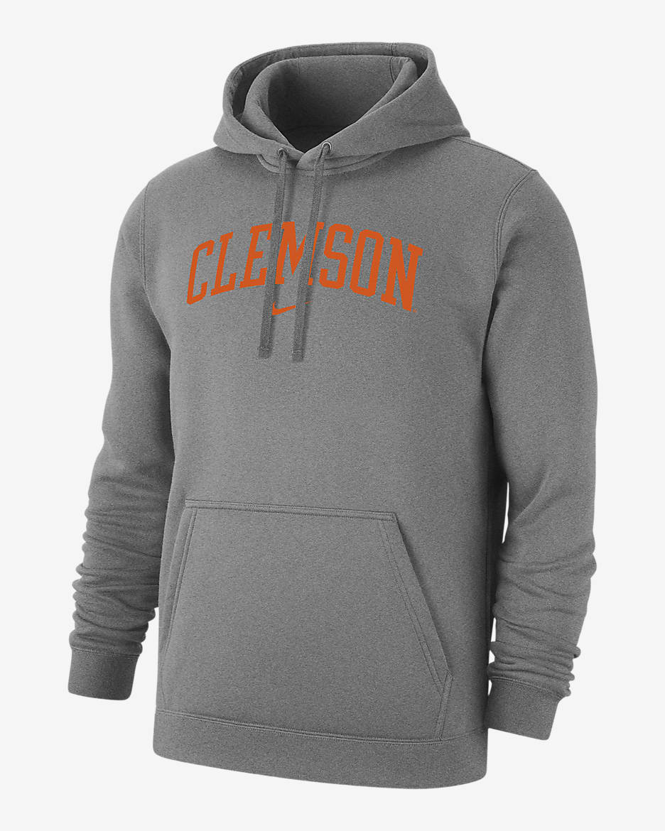 Clemson Club Fleece Men's Nike College Pullover Hoodie. Nike.com