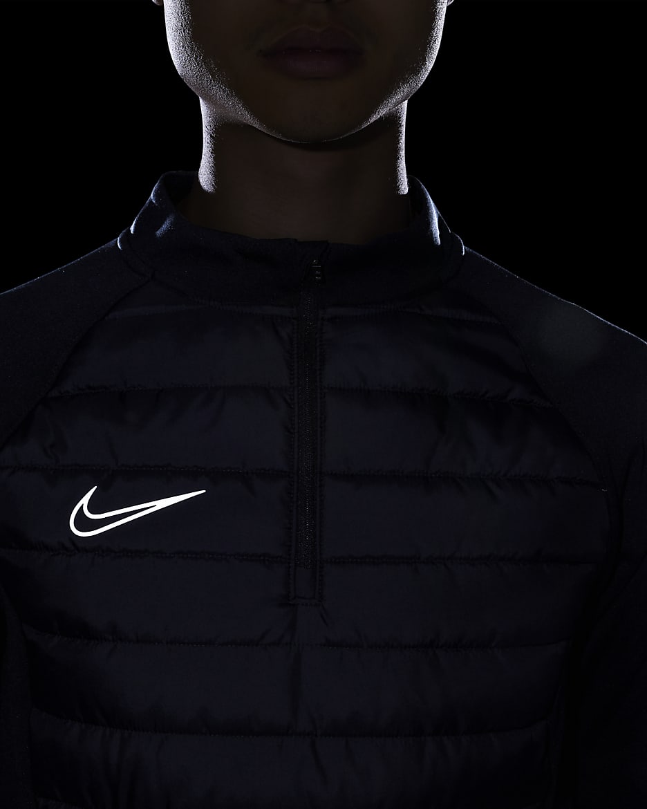 Nike Academy Winter Warrior Men's Therma-FIT 1/2-Zip Soccer Top. Nike JP