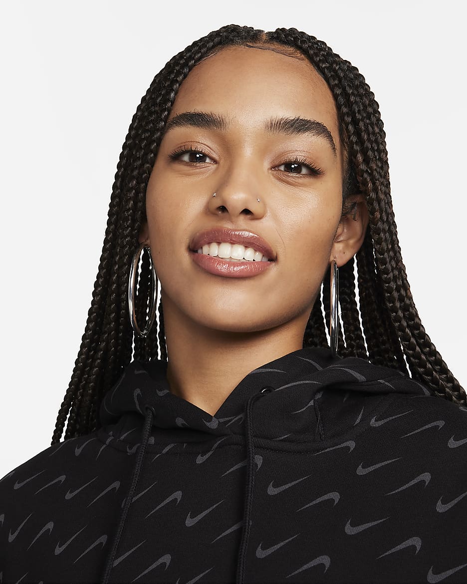 Womens Black Nike Oversized Hoodie at Samantha Tennant blog