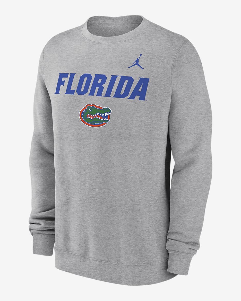 Sudadera de cuello redondo sin cierre universitaria Nike para hombre Florida Gators Primetime ...