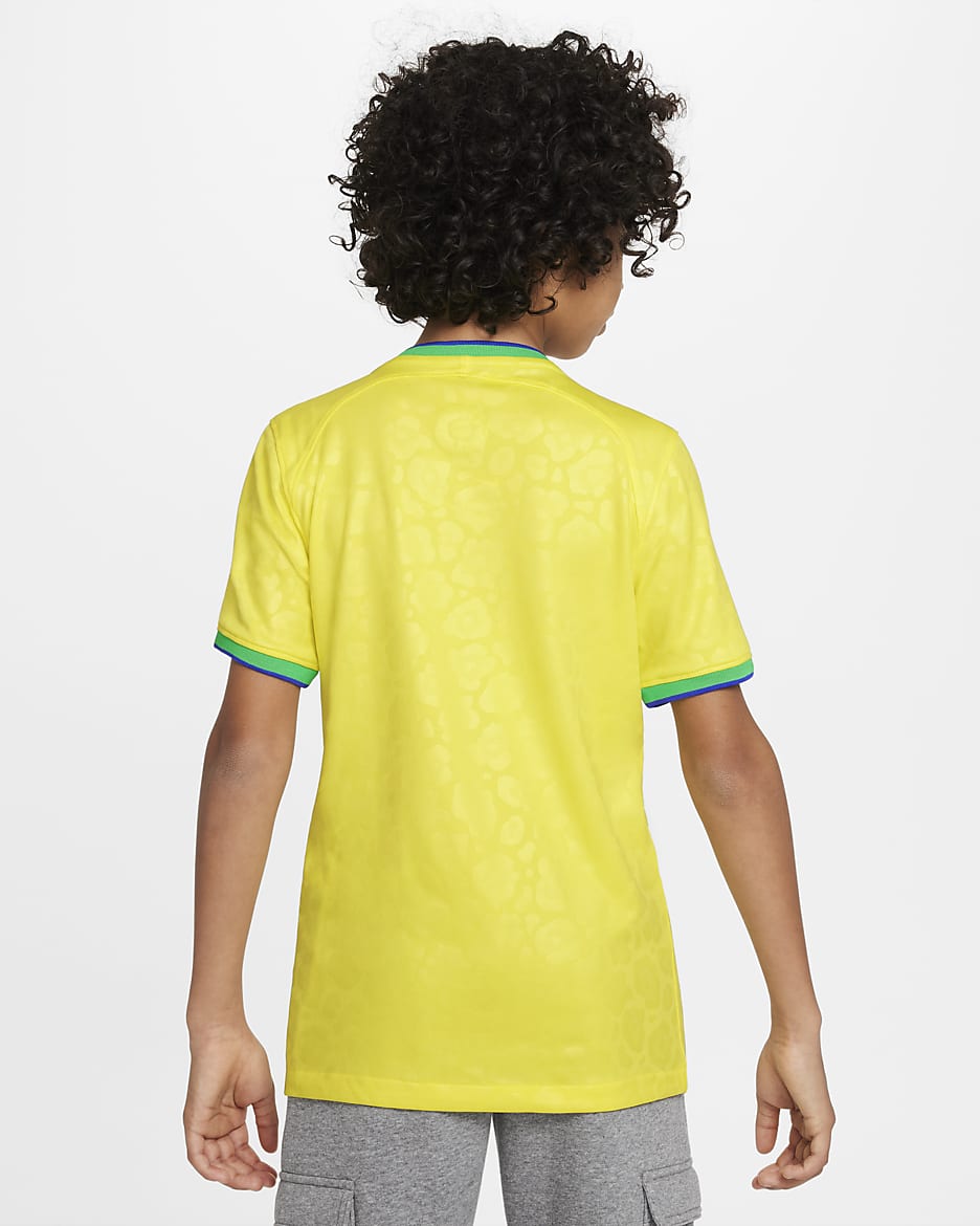 เสื้อแข่งฟุตบอลเด็กโต Nike Dri-FIT Brazil 2022/23 Stadium Home Nike TH