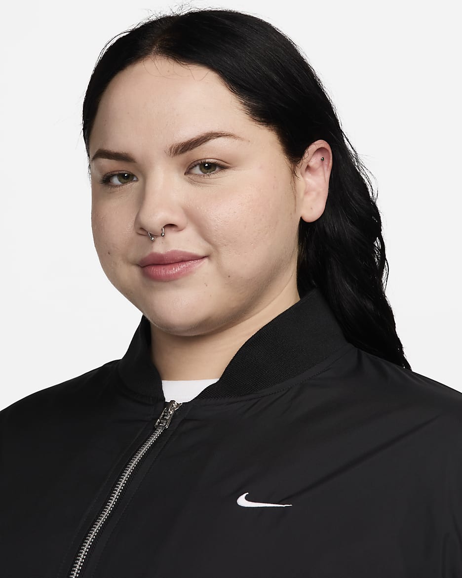 Nike Sportswear Essential Women's Oversized Bomber Jacket (Plus Size). Nike UK