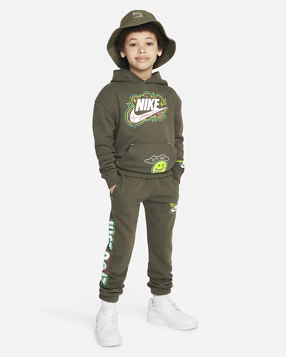 Nike Sportswear "Art of Play" French Terry Joggers Little Kids Pants. Nike JP
