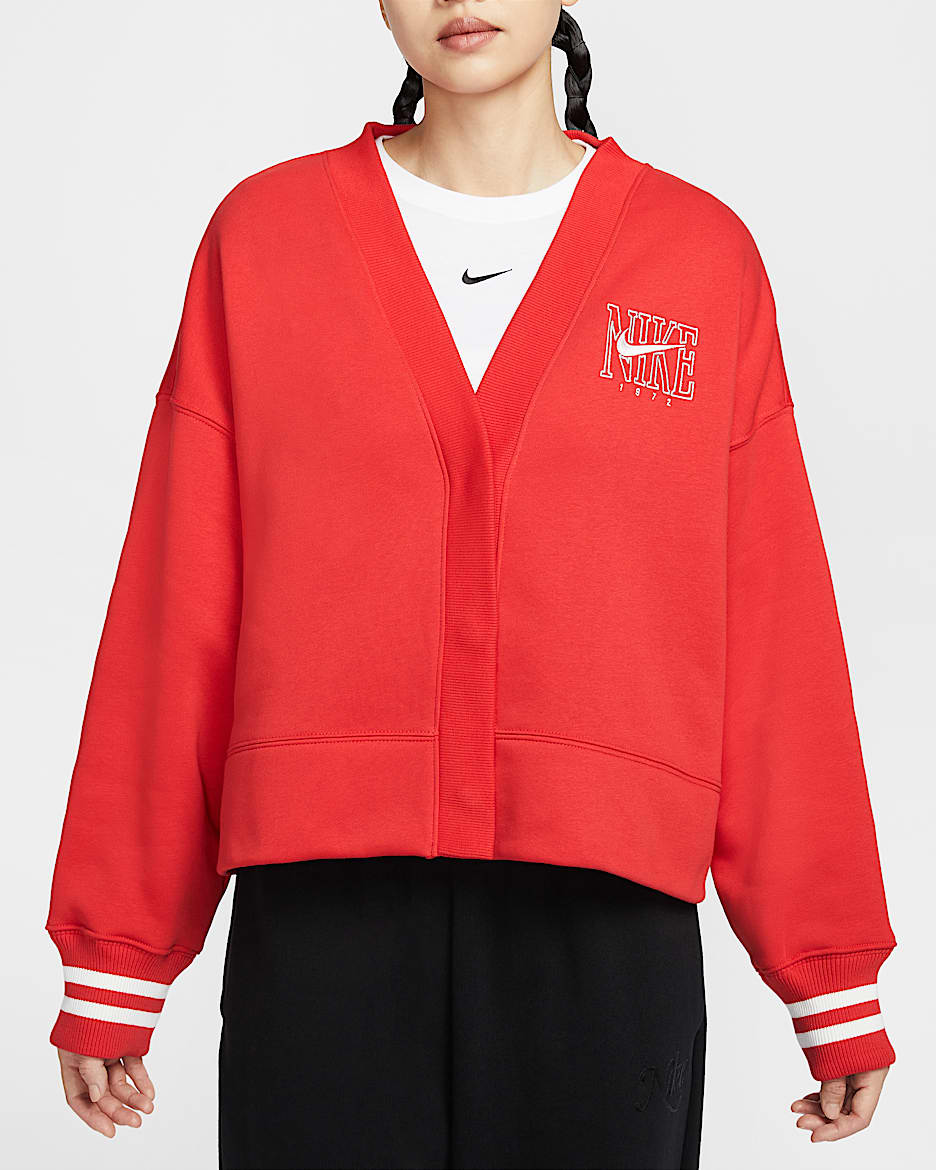 Nike Sportswear Phoenix Fleece Women's Over-Oversized Graphic Cardigan. Nike MY