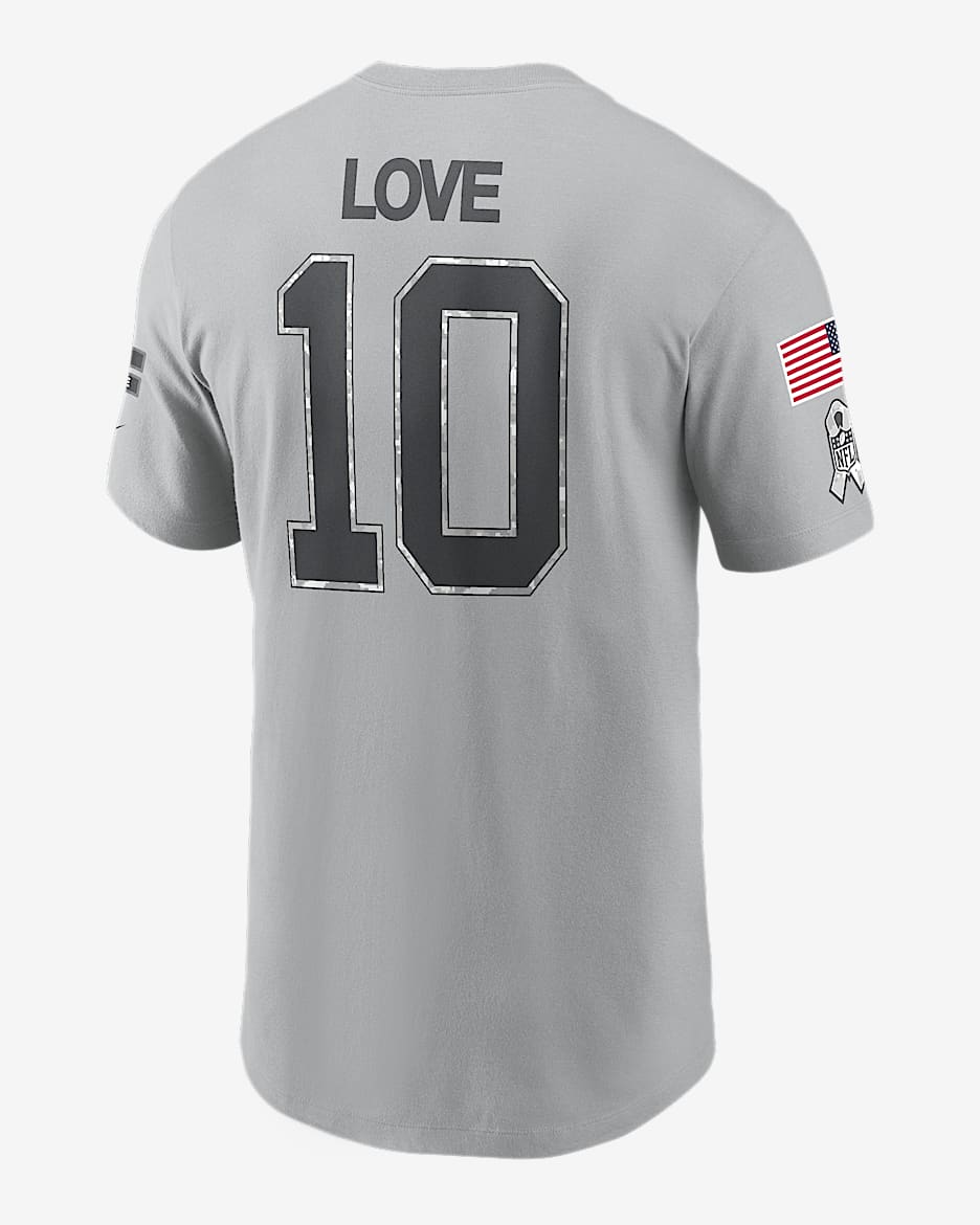 Jordan Love Green Bay Packers Salute to Service Men's Nike NFL T-Shirt ...