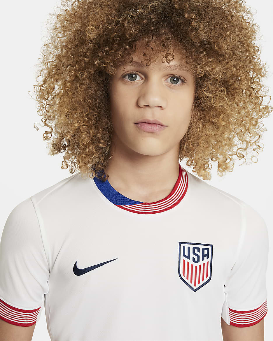 USMNT 2024 Stadium Home Big Kids' Nike Dri-FIT Soccer Replica Jersey ...