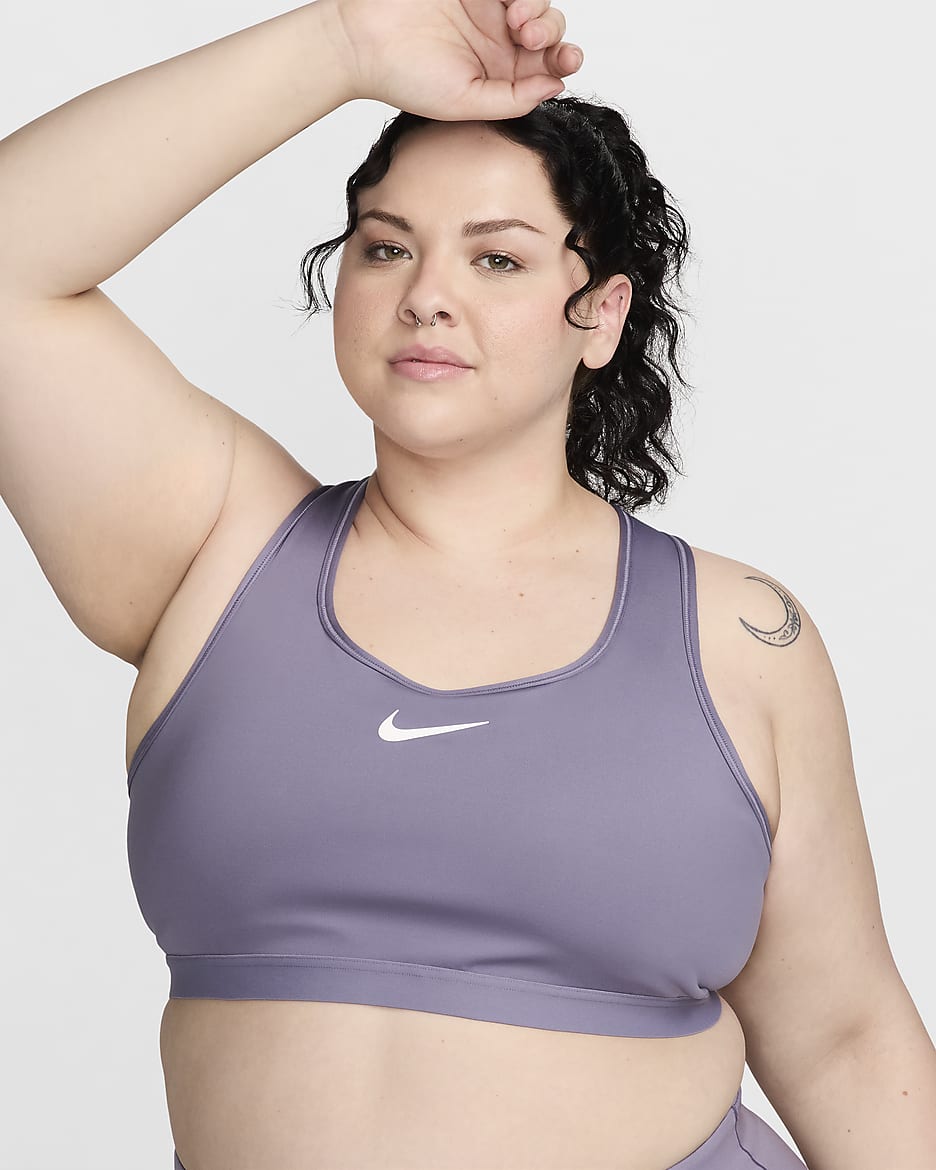 Nike Swoosh High-Support Women's Non-Padded Adjustable Sports Bra. Nike BE
