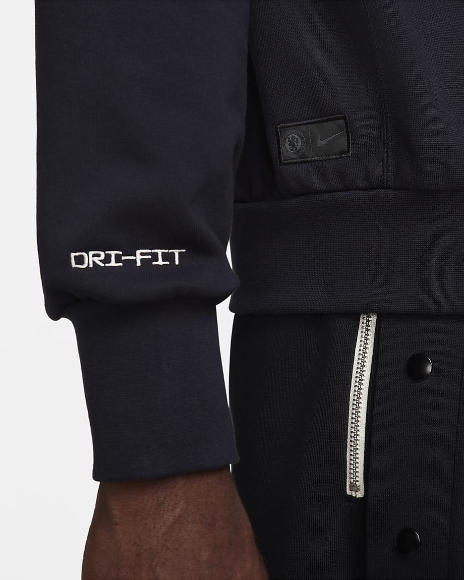 Chelsea F.C. Standard Issue Men's Nike Dri-FIT Football Pullover Hoodie ...