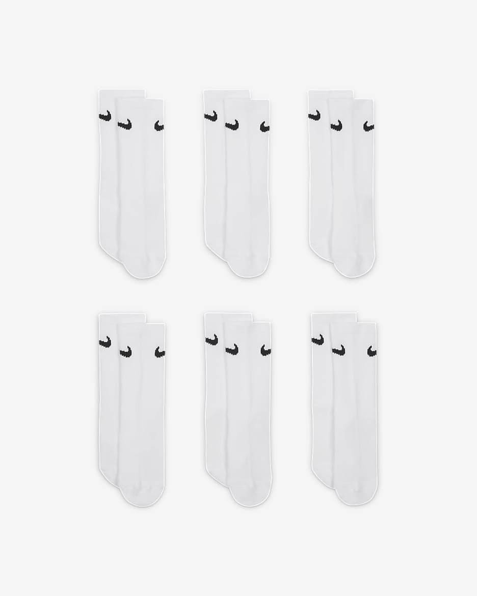 Nike Mesh and Cushioned Crew Socks Box Set (6 Pairs) Little Kids' Socks ...