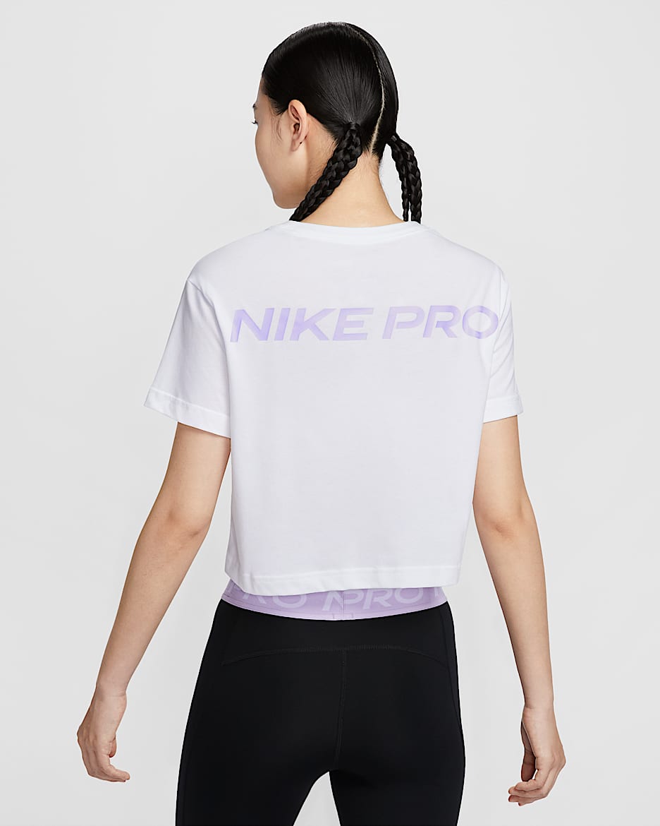 Nike Pro Women's Dri-FIT Short-Sleeve Cropped Tee. Nike IN
