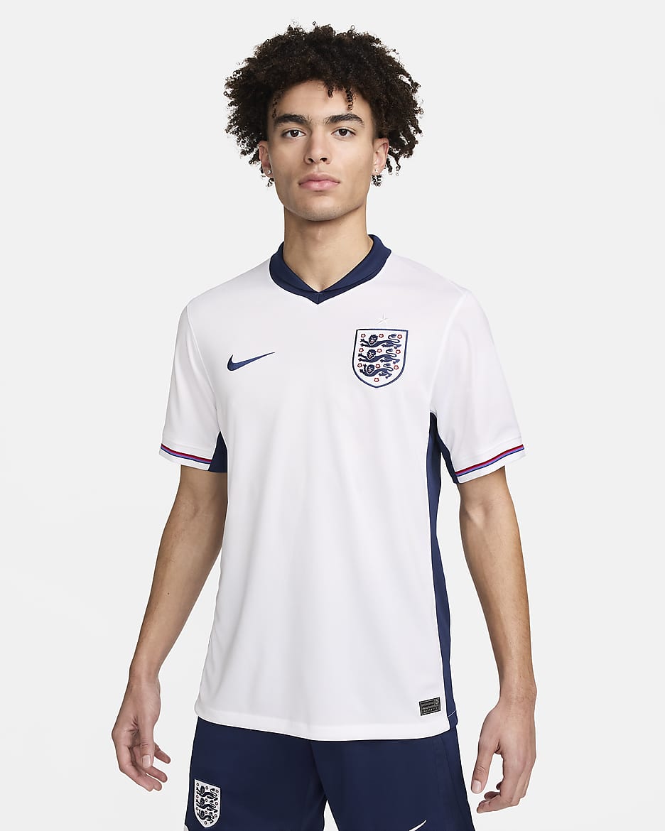 England Men s Team 2024 25 Stadium Home Men s Nike Dri FIT Football
