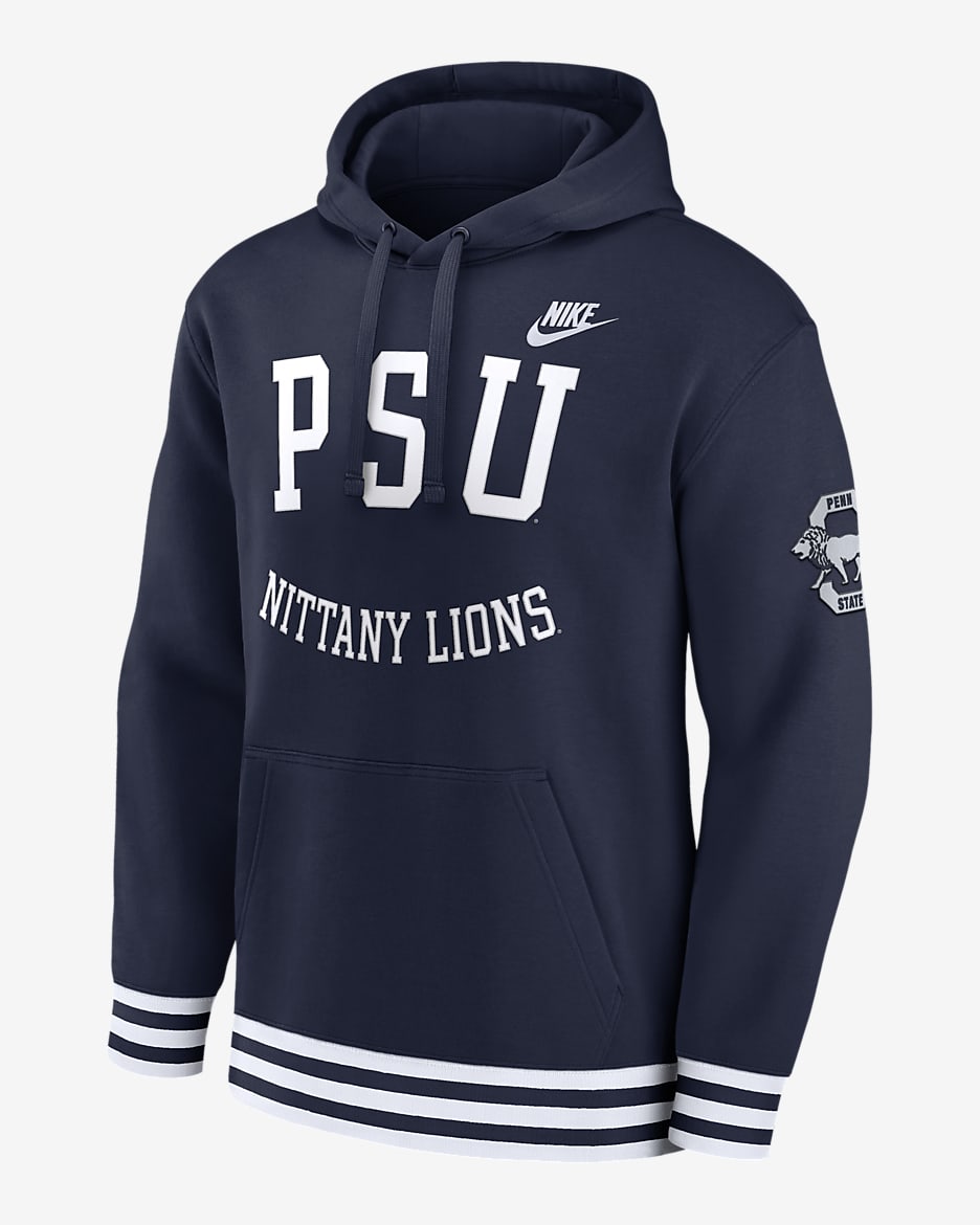 Sudadera con gorro sin cierre universitaria Nike para hombre Penn State ...
