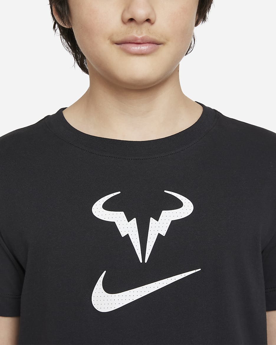 NikeCourt Dri-FIT Rafa Big Kids' Tennis T-Shirt. Nike.com