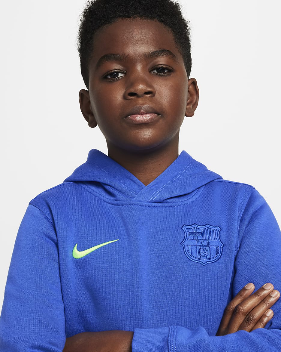 F.C. Barcelona Club Third Older Kids' (Boys') Nike Football Pullover Hoodie. Nike IL