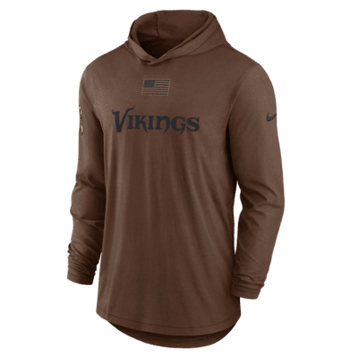 Playera con gorro de manga larga Nike Dri-FIT de la NFL para hombre Minnesota Vikings Salute to ...