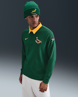 Springboks Nike Rugby thuisjersey met lange mouwen voor heren. Nike NL