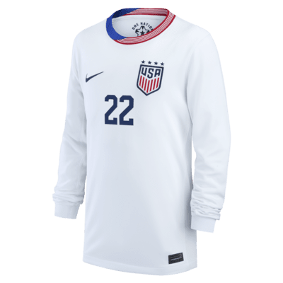 Trinity Rodman USWNT 2024 Stadium Away Bid Kids' Nike Dri-FIT Soccer ...