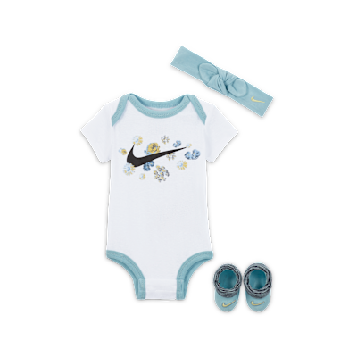 Nike Floral driedelige rompertjesset voor baby's. Nike NL