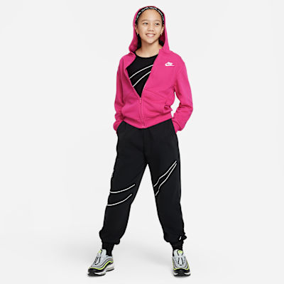 Nike Club Fleece Older Kids' French Terry Full-Zip Hoodie. Nike IN