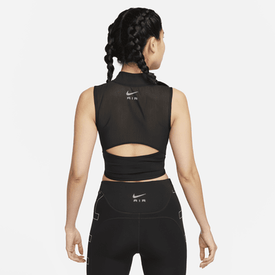 Nike Air Dri-FIT Women's 1/4-Zip Running Crop Top. Nike SG