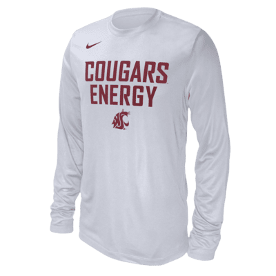 Playera de manga larga universitaria Nike para hombre Washington State ...