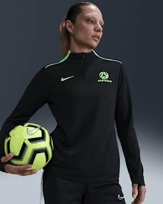 Australia Academy Pro Women's Nike Dri-FIT Football Drill Top. Nike BG