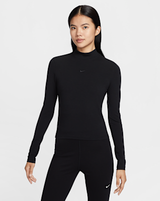 Nike Sportswear Chill Knit Women's Slim Long-Sleeve Mock-Neck T-Shirt ...